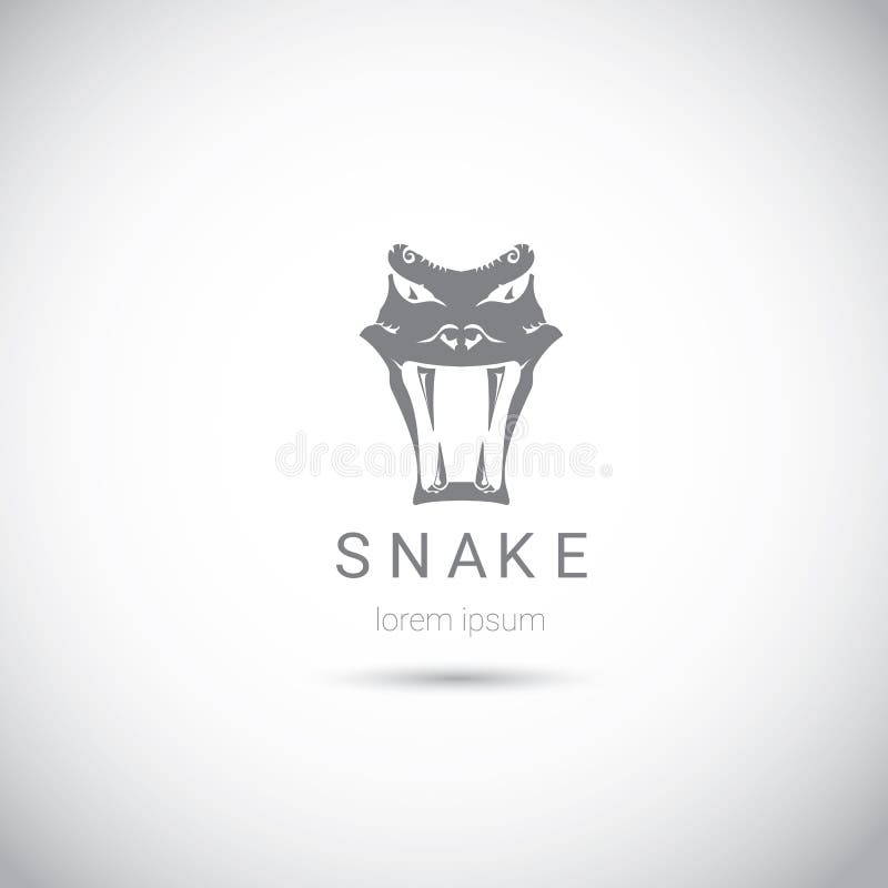 Vector Snake Simple Black Logo Design Element. Stock Vector ...