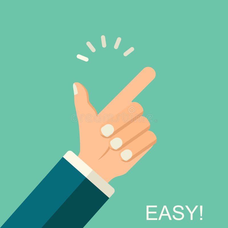 Vector Snap Concept, Flat Style. Snapping Fingers Pattern. Easy ...