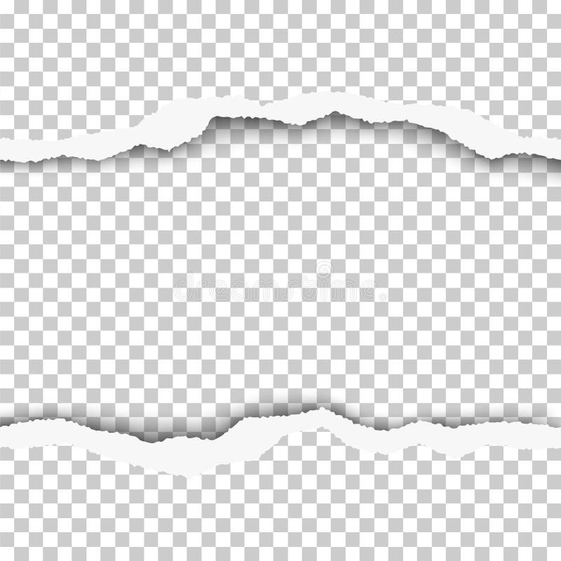 Snatched Middle of Transparent Paper with Torn Edges and Space for Text ...