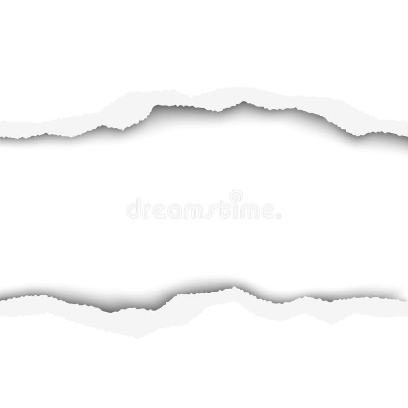 Snatched Middle of Transparent Paper with Torn Edges and Space for Text ...