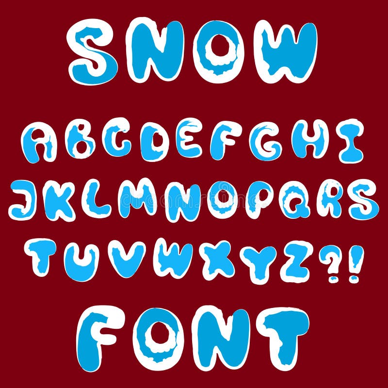 Snow alphabet stock illustration. Illustration of sign - 16724056