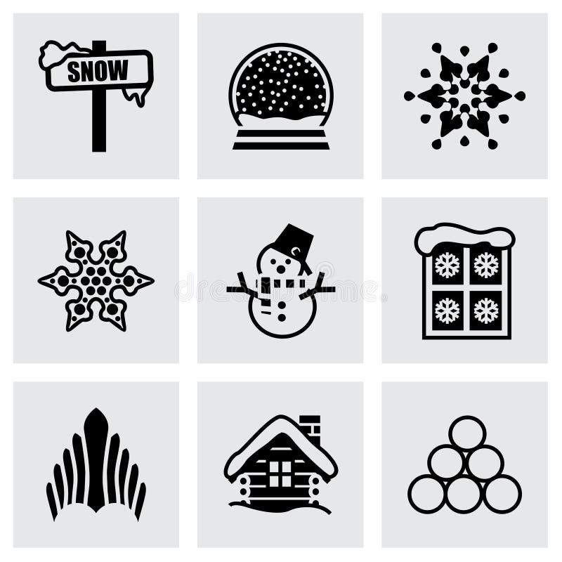 Vector Snow icon set stock vector. Illustration of cloud - 62767390