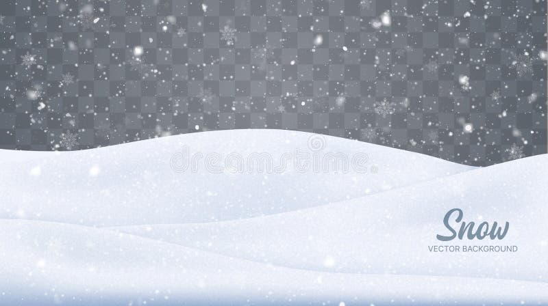 Vector Snow Isolated. Snowfall Stock Vector - Illustration of merry ...