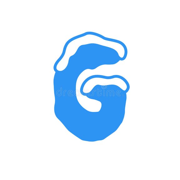 Vector Snow Letter Logo G stock vector. Illustration of seasonal ...