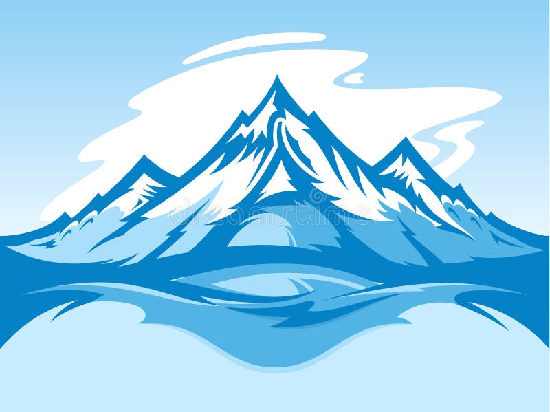 Vector Snow Mountains Landscape Stock Vector - Illustration of design ...