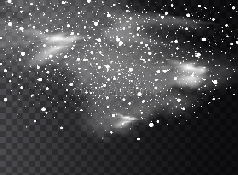 Vector Snowfall Isolated. Winter Background. Snow Overlay Illustration ...