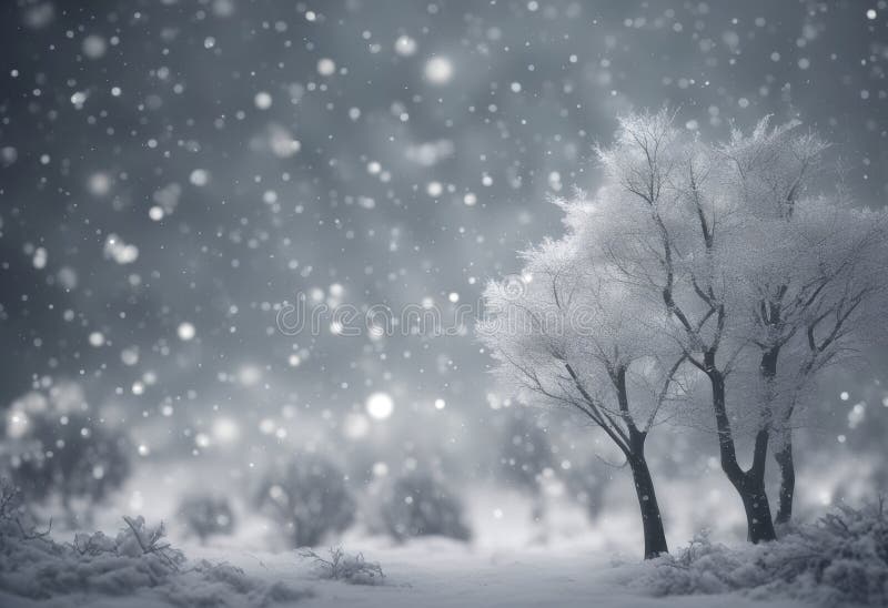 Vector Snowfall Snow Silver Gray Background Sky Magic Snowflake ...