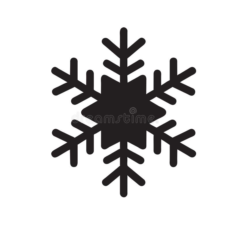 Vector Snowflake Icon. Pictogram Stock Vector - Illustration of snow ...