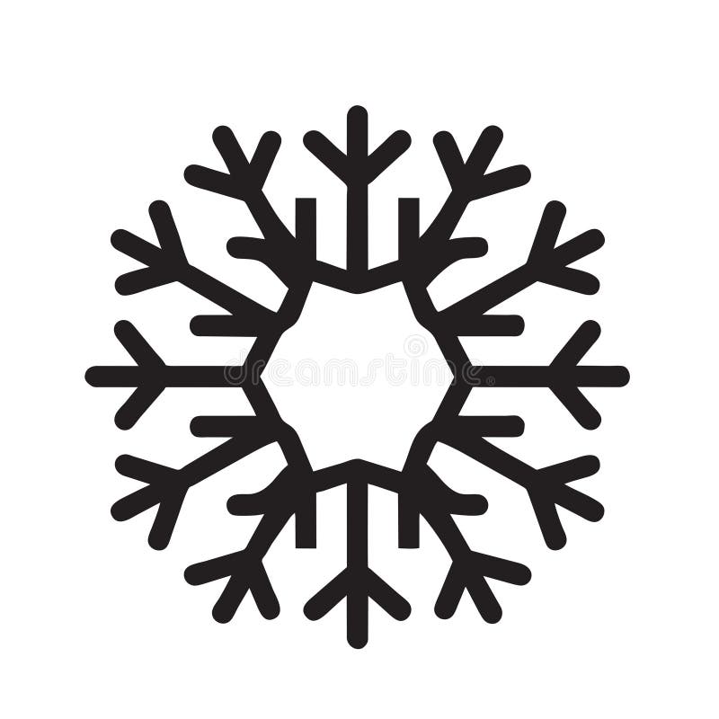 Vector Snowflake Icon. Pictogram Stock Vector - Illustration of year ...