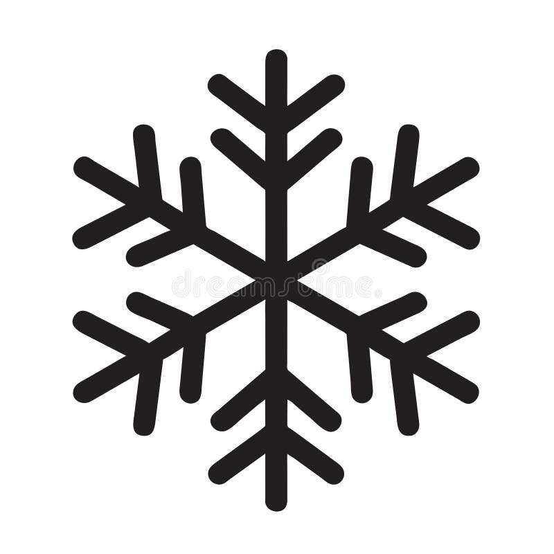 Vector Snowflake Icon. Pictogram Stock Vector - Illustration of sign ...