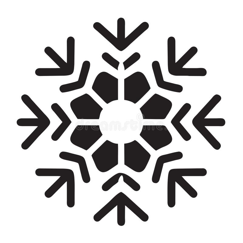 Vector Snowflake Icon. Pictogram Stock Vector - Illustration of holiday ...