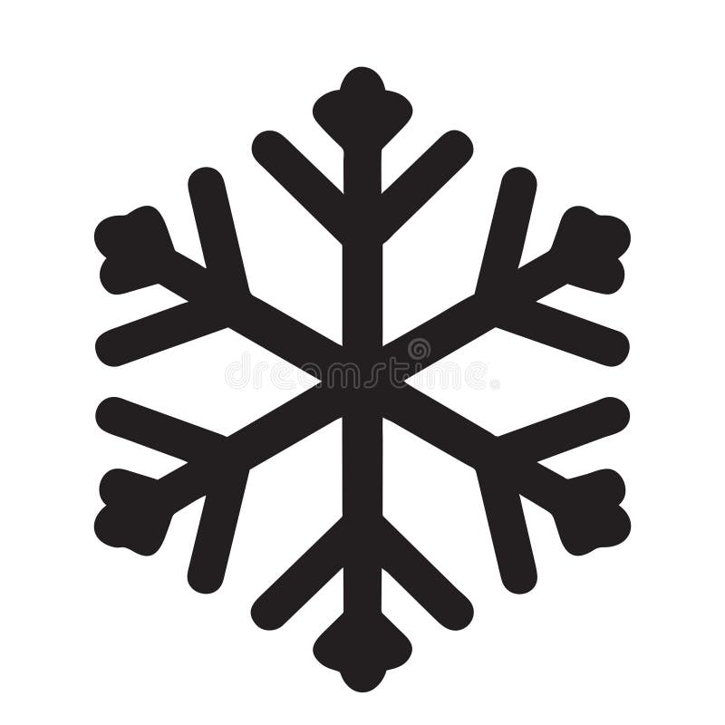 Vector Snowflake Icon. Pictogram Stock Vector - Illustration of ...