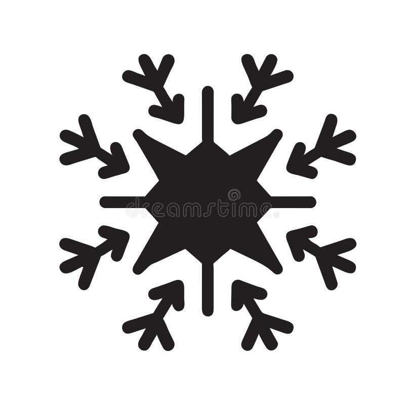 Vector Snowflake Icon. Pictogram Stock Vector - Illustration of symbol ...