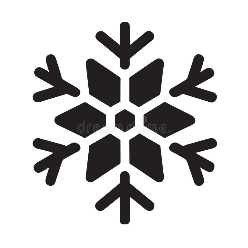 Vector Snowflake Icon. Pictogram Stock Vector - Illustration of white ...