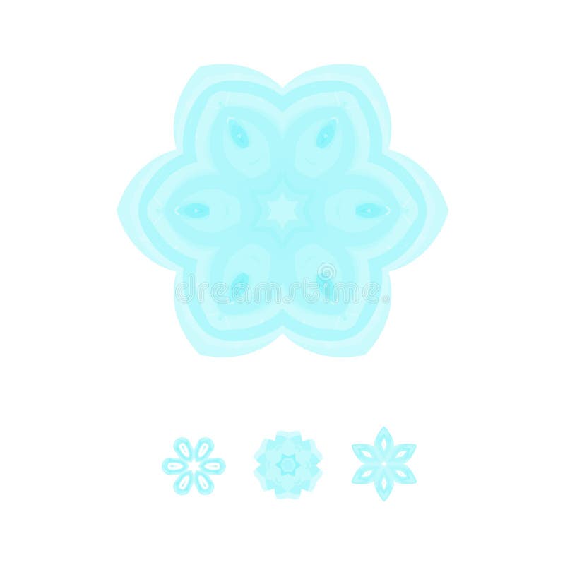 Vector Snowflake icon set stock vector. Illustration of background ...