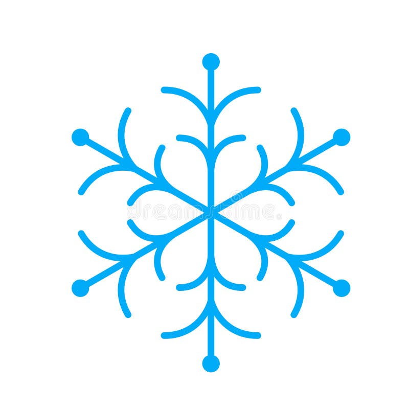 Vector Snowflake. Icon Snowflakes, Cold and Cooling. Symbol of Winter ...