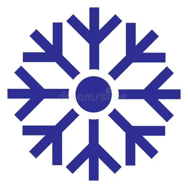 Vector Illustration of a Snowflake. Logo of Temperature. Weather ...