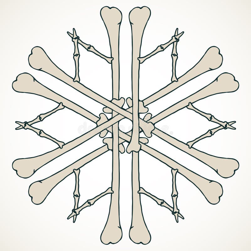 Snowflake Bones Stock Illustrations – 81 Snowflake Bones Stock ...