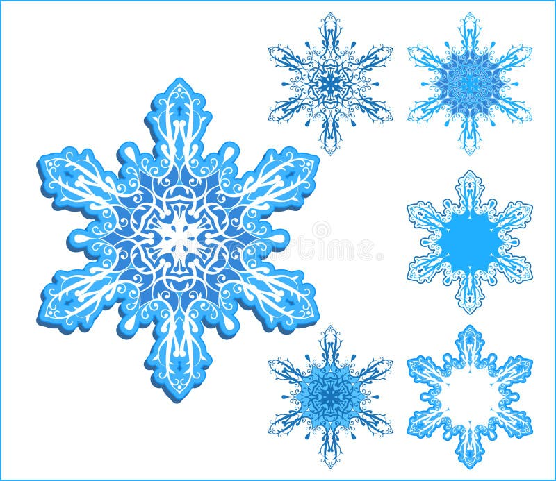Elegant Victorian Snowflakes/ai Stock Vector - Illustration of flake ...