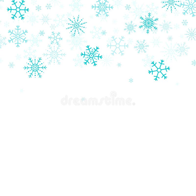 Vector Snowflakes Border. Snowflakes Horizontal Border Stock Vector ...