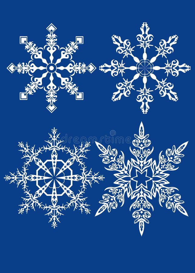 Vector snowflakes set stock vector. Illustration of winter - 21858864