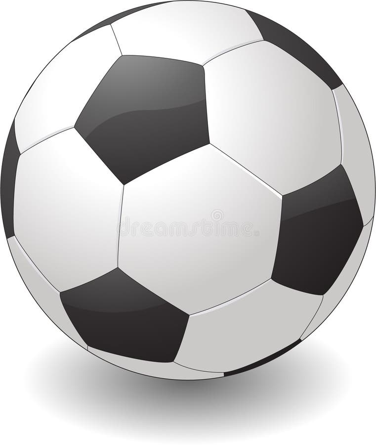 Simply Red and White Soccerball, Football Stock Vector - Illustration ...