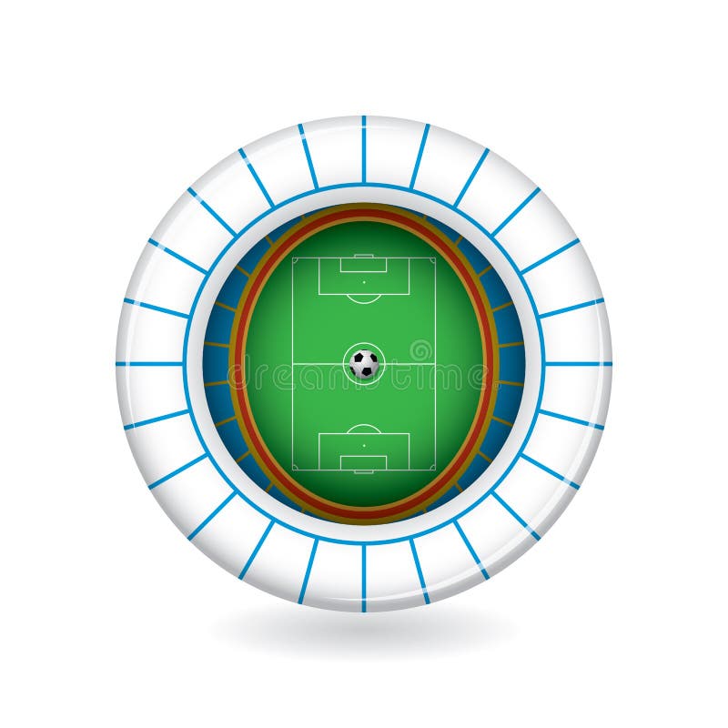 Vector Soccer Stadium Icon. 3d Stock Vector - Illustration of card ...