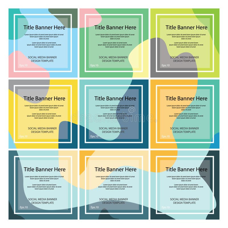 Vector Social Media Banner Design Kit Booster Stock Vector ...