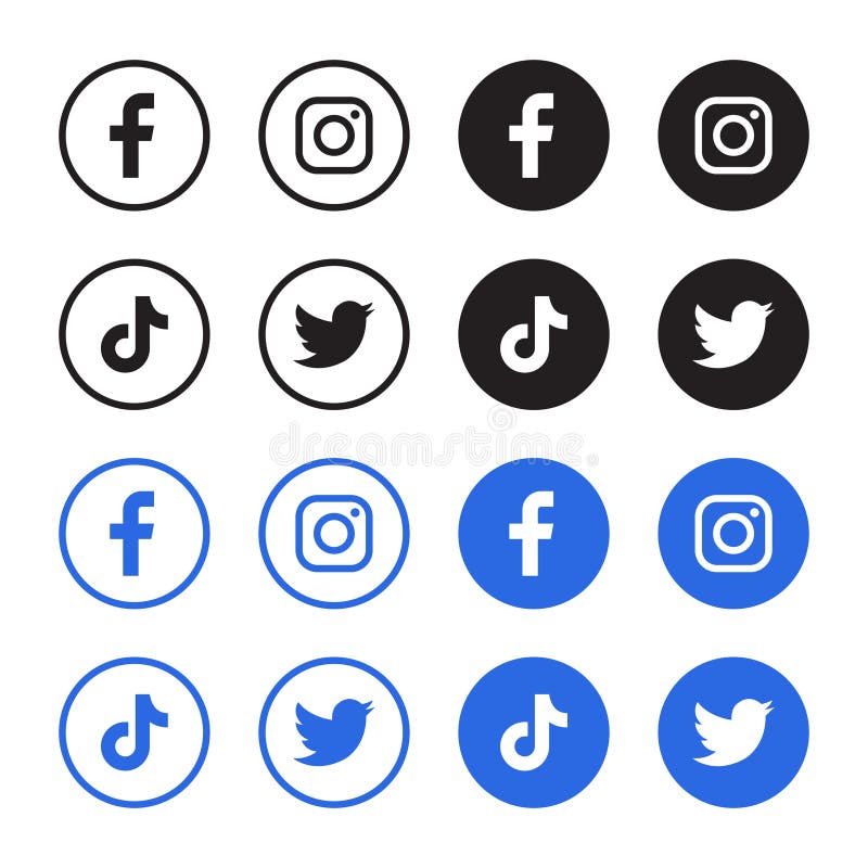 Vector Social Media Logos. Social Media Icons Editorial Photography ...