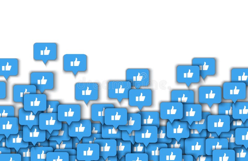 Vector Like Heart Icons Web Buttons Falling Stock Vector - Illustration ...