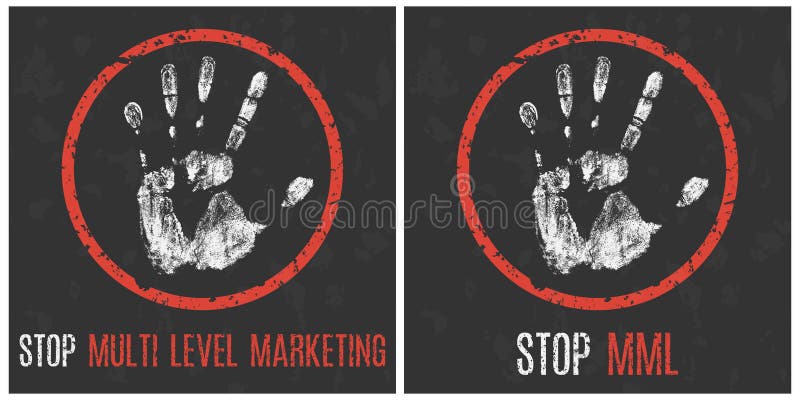 Vector. Social Problems. Stop Multi Level Marketing. Stock Vector ...