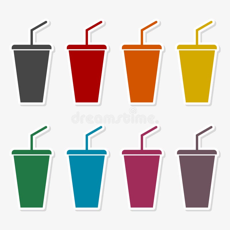 Vector soda cup stock vector. Illustration of isolated - 125627876