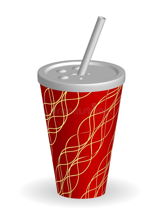 Vector soda cup with straw stock vector. Illustration of caffeine ...
