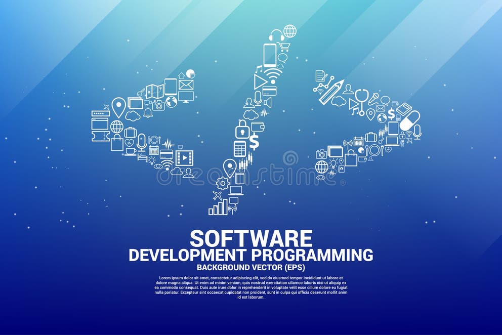 Vector Software Development Programming Tag with Functional Utility ...
