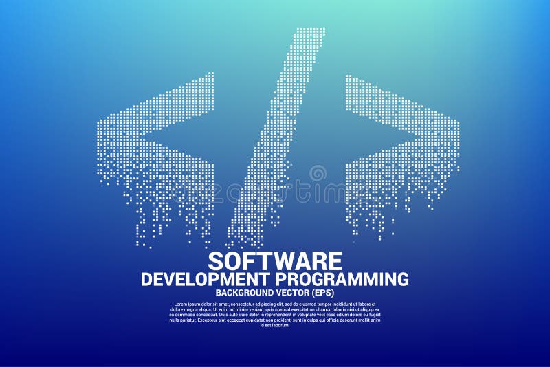 Vector Software Development Programming Tag With Dot Connect Line And Functional Utility Icon