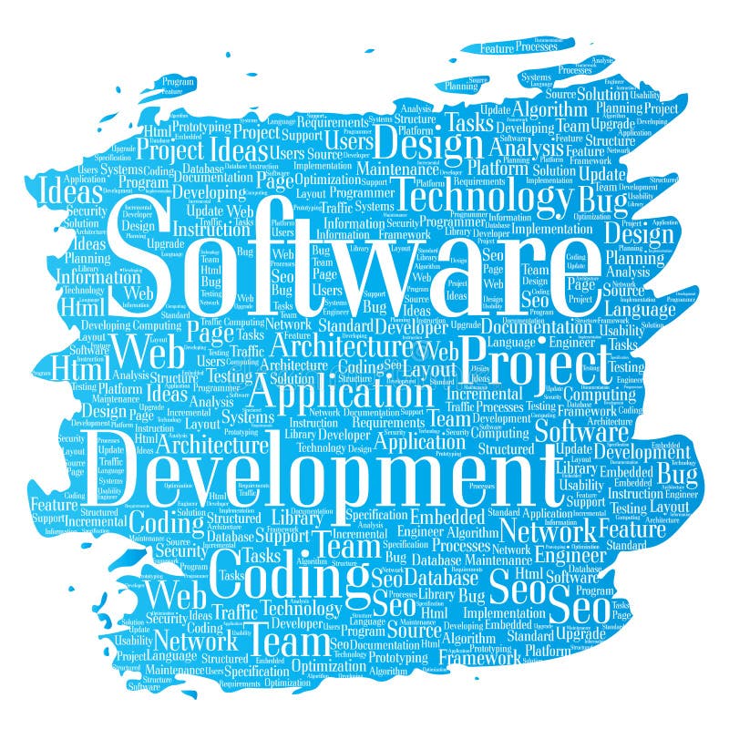 Vector Software Development Project Coding Technology Stock Vector Illustration Of Source