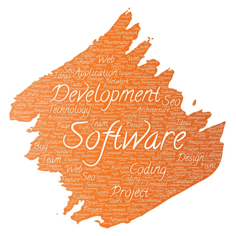 Vector Software Development Project Coding Technology Stock Vector ...