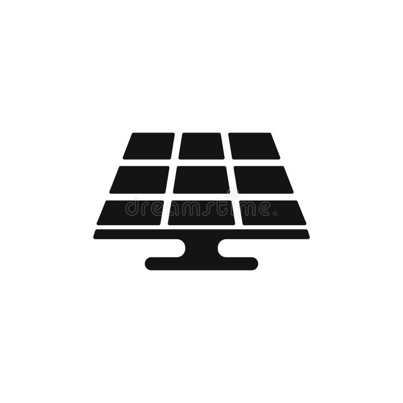 Vector Solar Panel Icon. Alternative Energy Logo. Solar Energy. Black ...