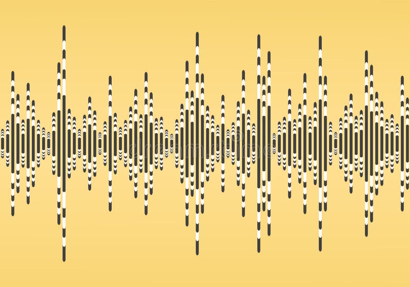 Vector Sound Wave on Yellow Background. Colorful Dynamic Visual Effect ...