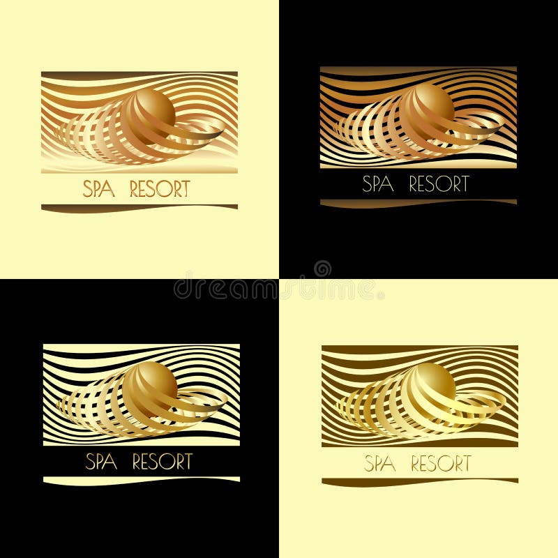 Vector Spa Themed Logo Set. Stock Vector - Illustration of card, curve ...