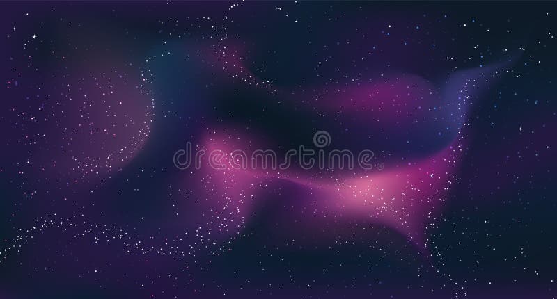 Vector Flat Space Design Background with Small Elements Stock Vector ...