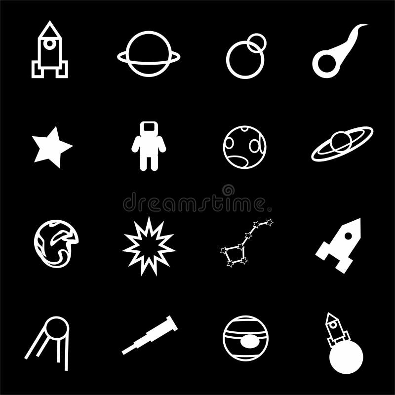 Vector space icon set stock vector. Illustration of element - 52799678