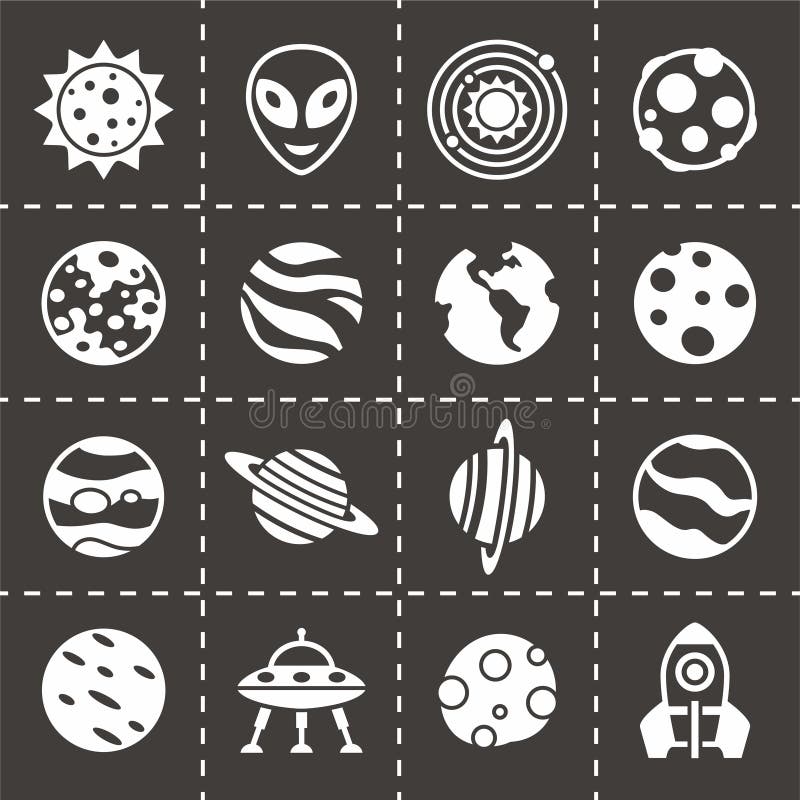 Vector space icon set stock vector. Illustration of element - 52799678