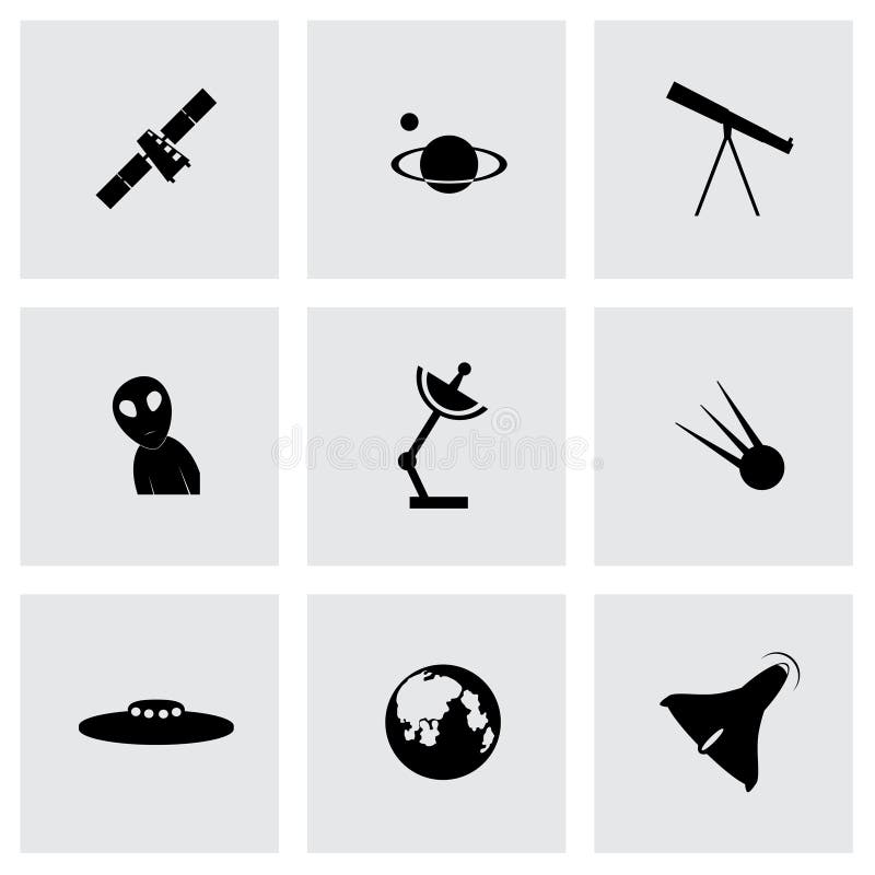 Vector space icon set stock vector. Illustration of element - 52799678