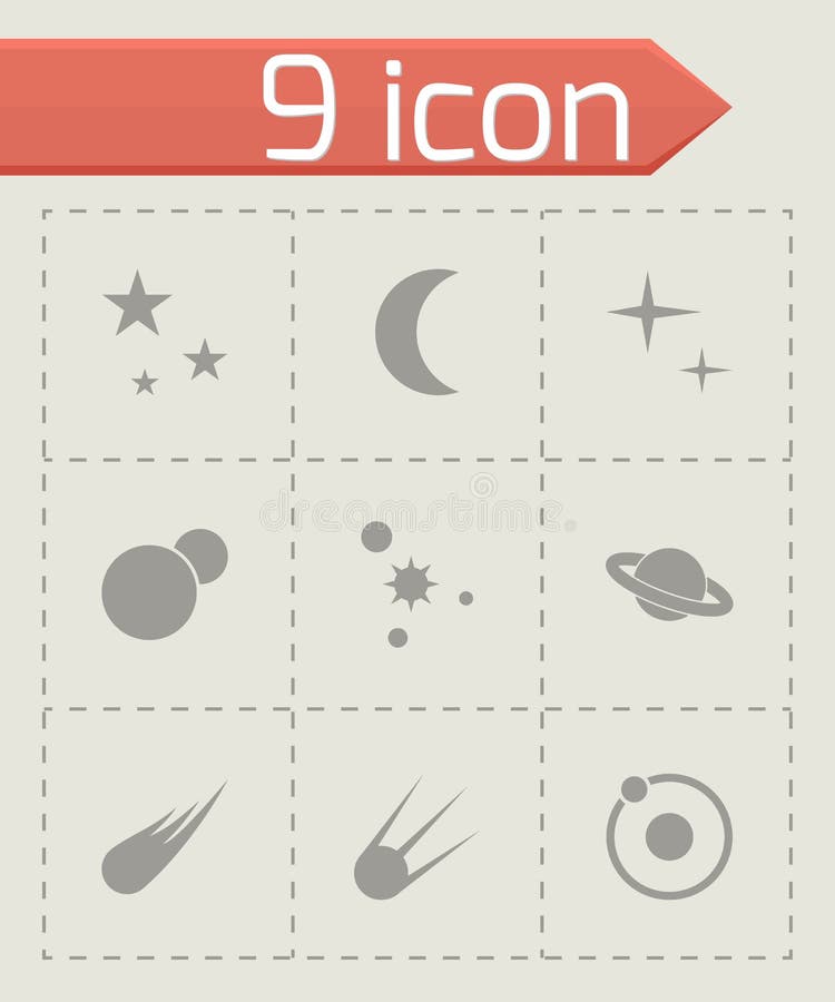 Vector space icon set stock vector. Illustration of element - 52799678
