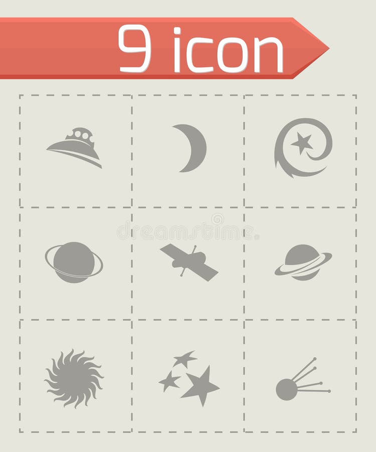Vector space icon set stock vector. Illustration of element - 52799678