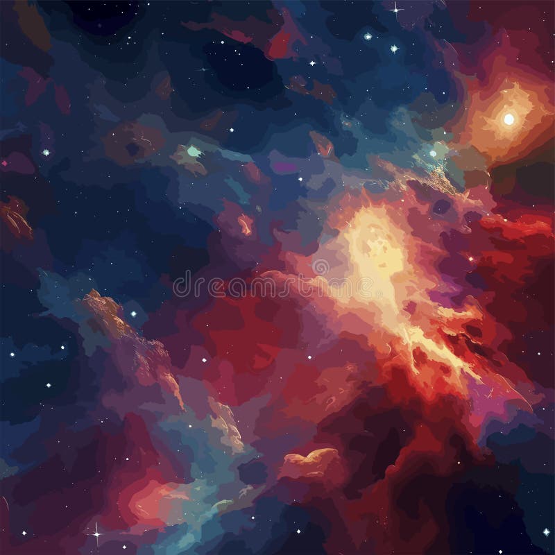 Illustration of Nebula Wallpaper Against a Space Background Stock ...