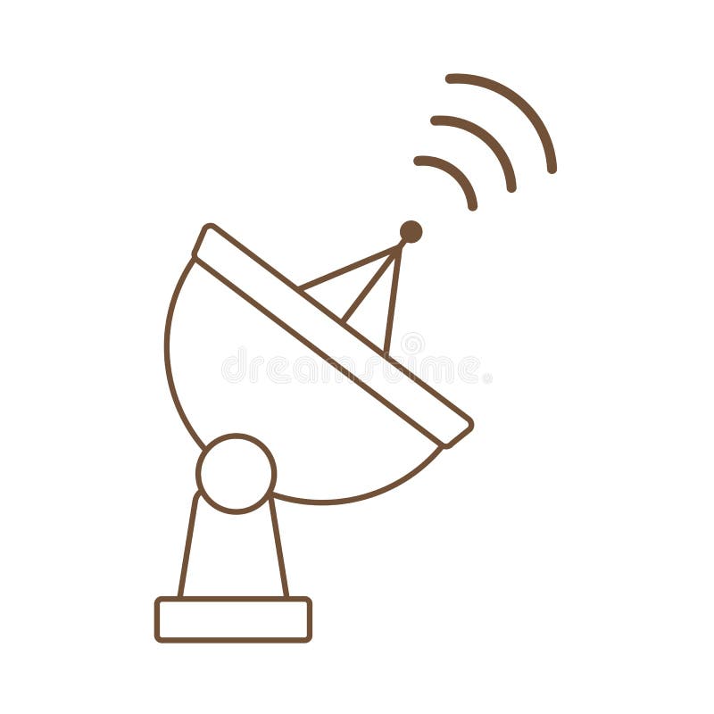 Space Radar Satellite Cartoon Colored Clipart Stock Vector ...