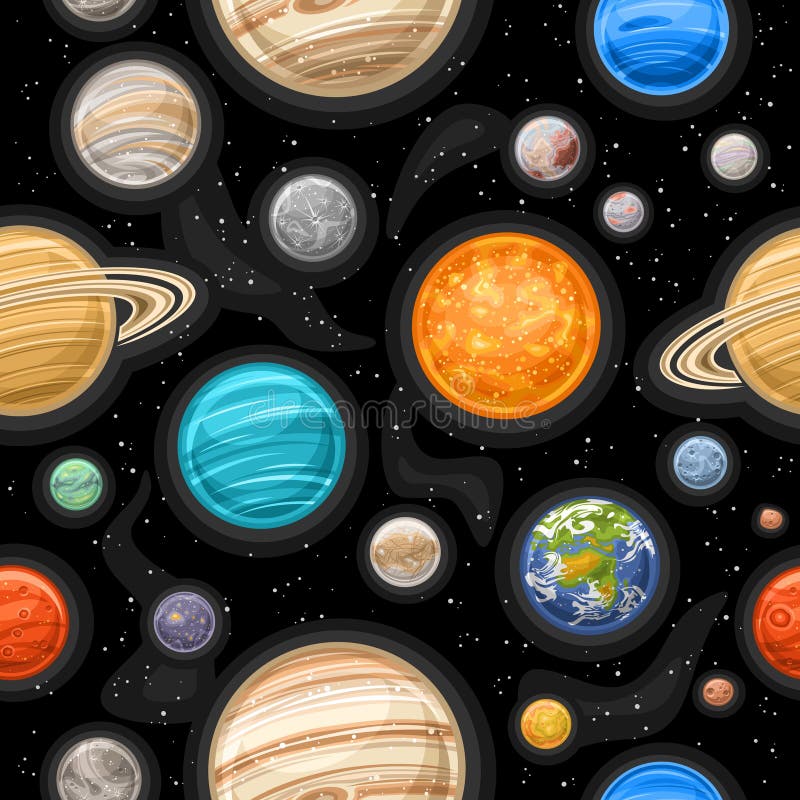 Vector Space Seamless Pattern Stock Vector - Illustration of pattern ... Vector Space Seamless Pattern Stock Vector - Illustration of pattern ...