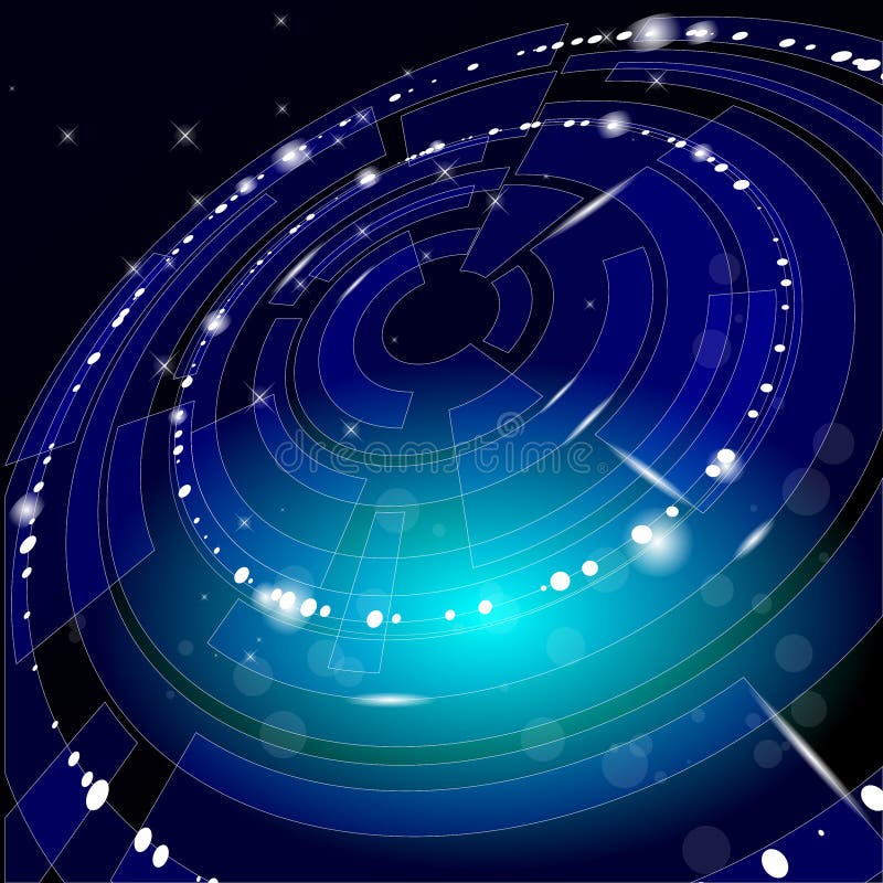 Fantasy Space Navigation Sphere. Stock Vector - Illustration of fantasy ...